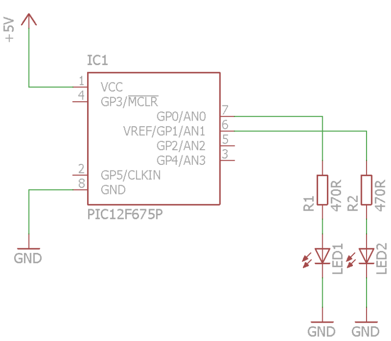PIC12F675 development board and code example | PIC learning