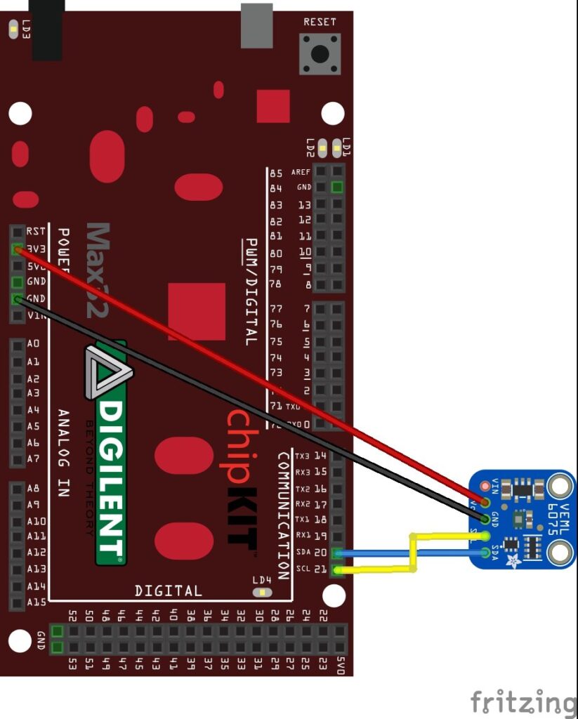 VEML6075 ultraviolet light sensor and Chipkit | PIC learning